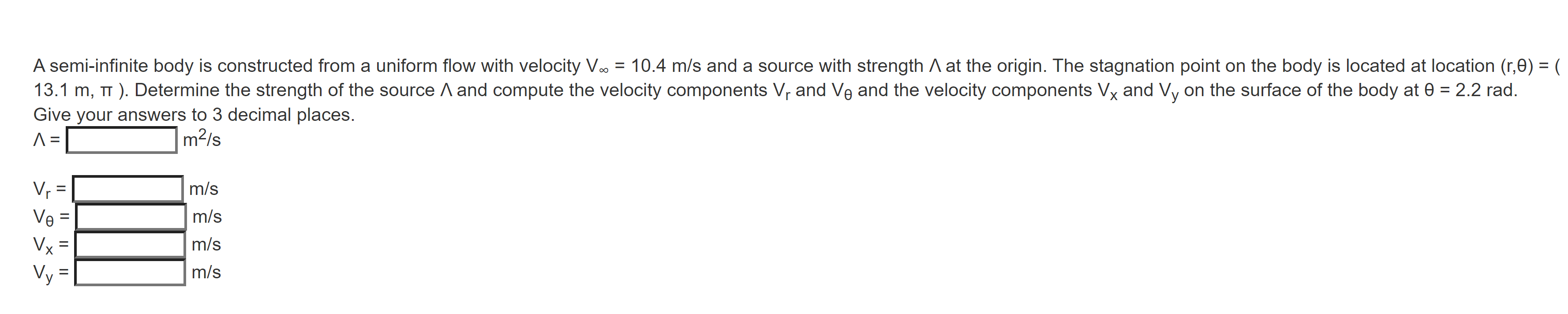 Solved A semi-infinite body is constructed from a uniform | Chegg.com