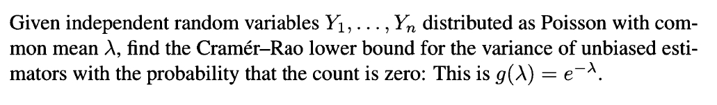 Solved Given independent random variables Y1, ..., Yn | Chegg.com