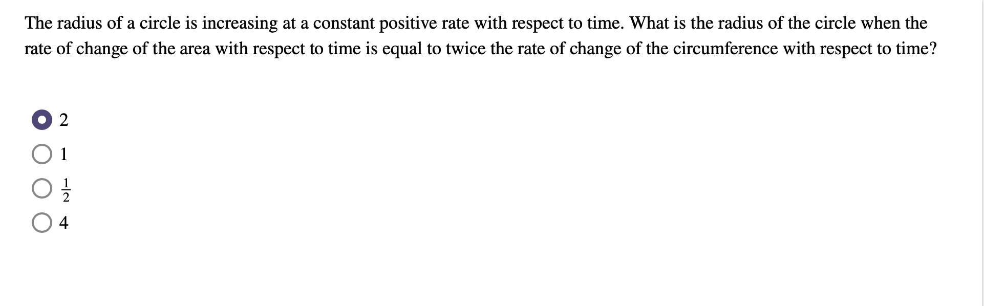 Solved The radius of a circle is increasing at a constant | Chegg.com