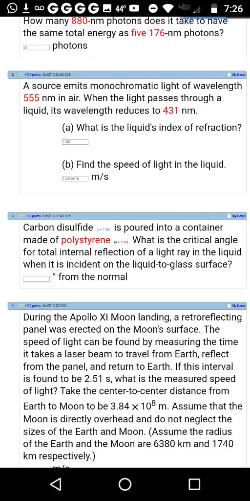 Solved How many 880-nm photons does it take to have the same | Chegg.com
