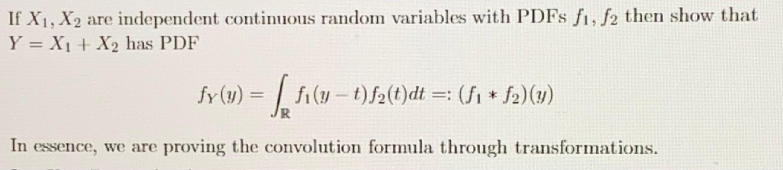 Solved If X1, X2 are independent continuous random variables | Chegg.com