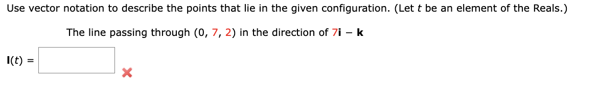 Solved Use vector notation to describe the points that lie | Chegg.com