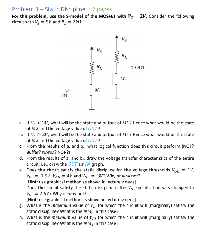 Solved Problem 1-Static Discipline [~2 pages] For this | Chegg.com