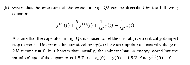 Solved Given that the operation of the circuit in Fig. Q2 | Chegg.com