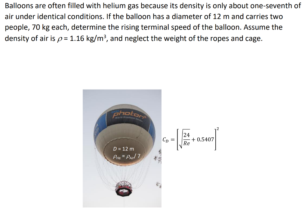 Solved Balloons are often filled with helium gas because its | Chegg.com