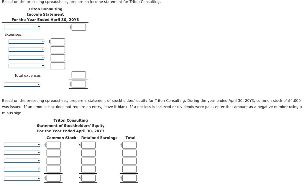 Solved Triton Consulting End-of-Period SpreadsheetBased on | Chegg.com Solved Triton Consulting End-of-Period SpreadsheetBased on | Chegg.com