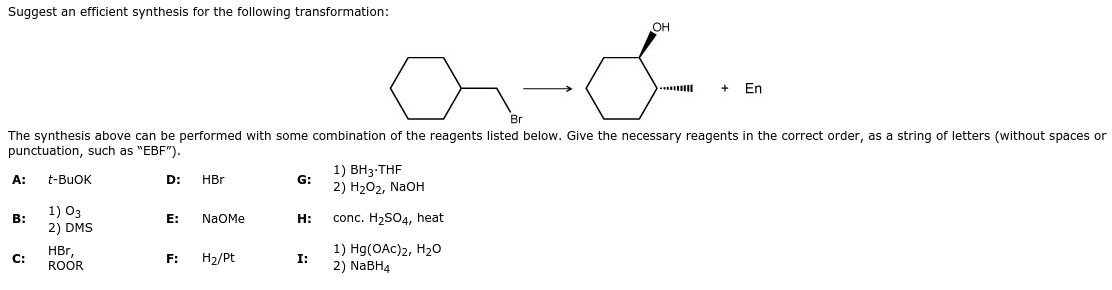 Solved Suggest an efficient synthesis for the following | Chegg.com