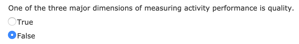 Solved One of the three major dimensions of measuring | Chegg.com