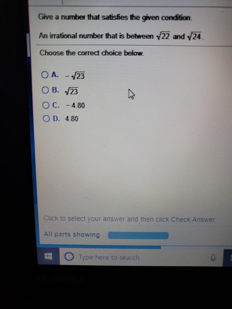Solved give a number that satisfies the given condition an | Chegg.com