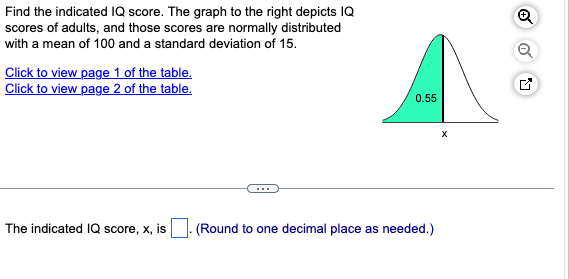 Solved 1. Find the indicated IQ score. The graph to the | Chegg.com