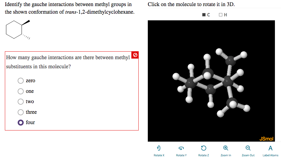 Solved Click on the molecule to rotate it in 3D Identify the | Chegg.com