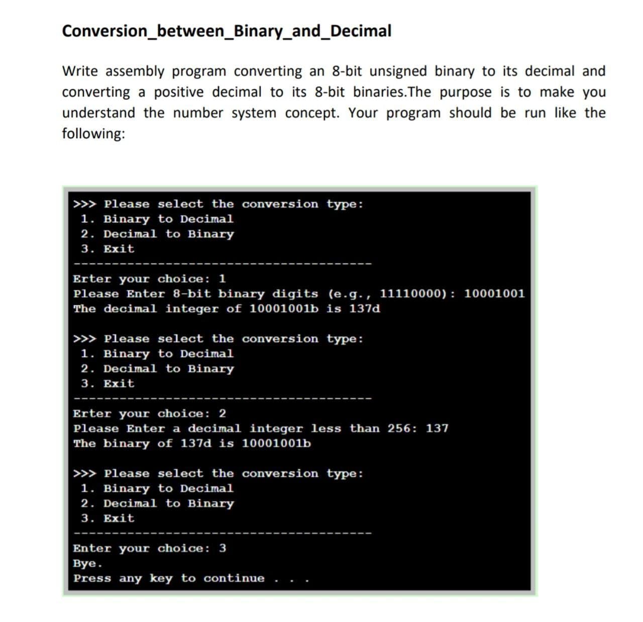 Solved The code should be in .asm assembly program using | Chegg.com