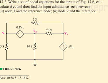 Solved 17.2 ﻿Write a set of nodal equations for the circuit | Chegg.com