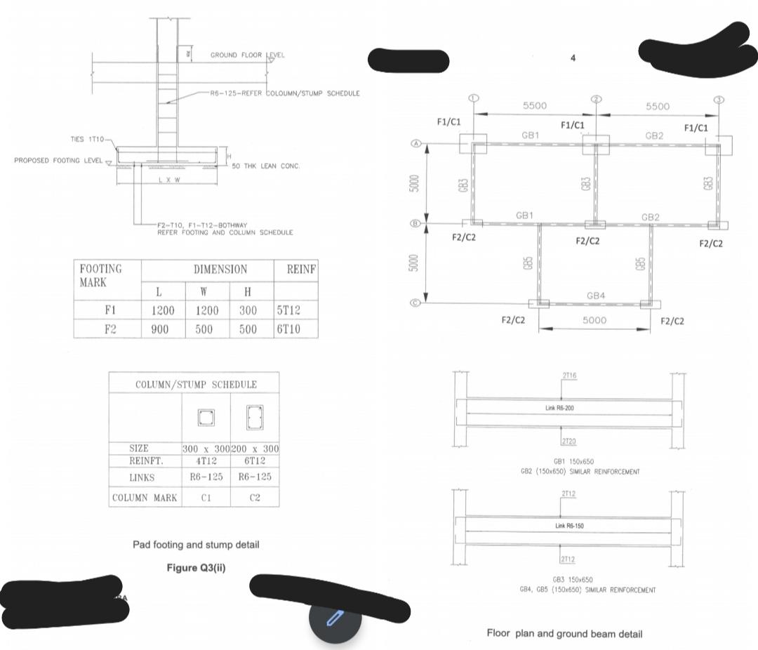 With reference to the detail drawings and information | Chegg.com