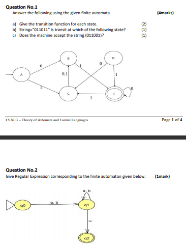 Solved instructions subject is theory of Automata try to do | Chegg.com