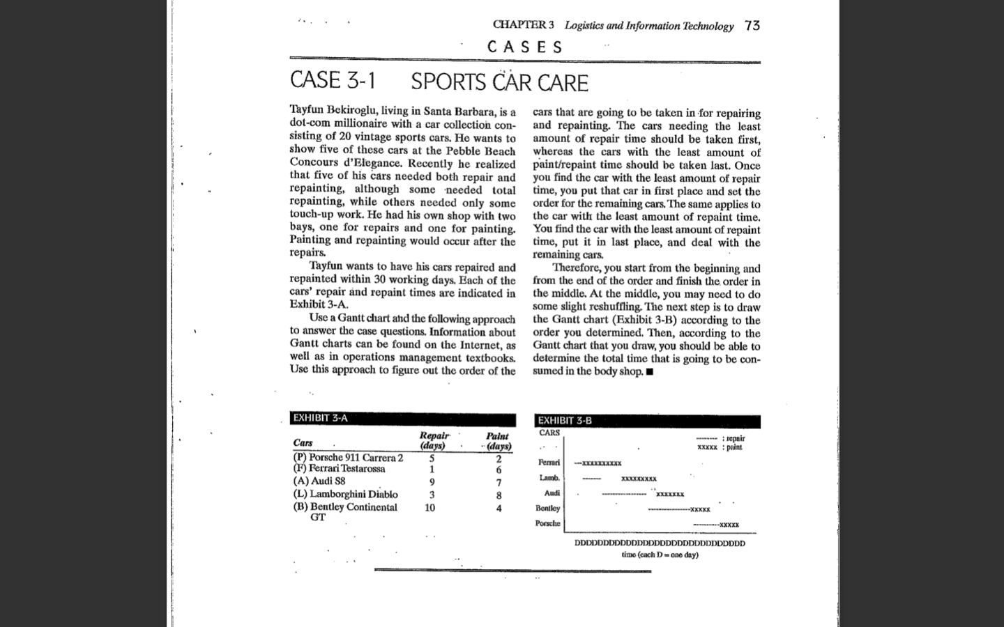 Solved CHAPTER 3 Logistics and Information Technology 73 | Chegg.com