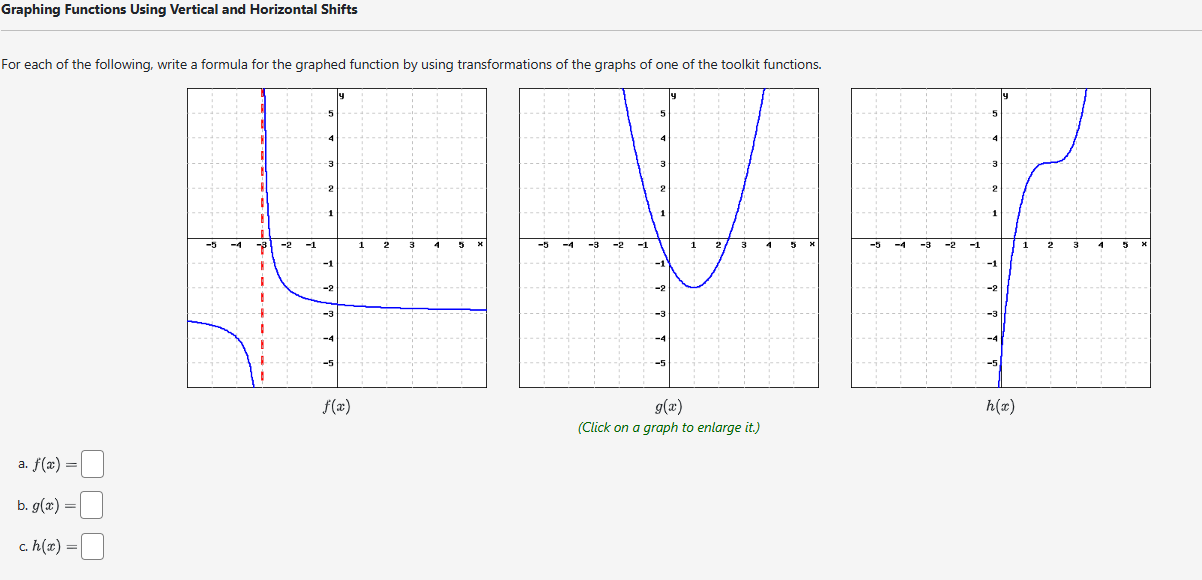 Solved Graphing Functions Using Vertical and Horizontal | Chegg.com