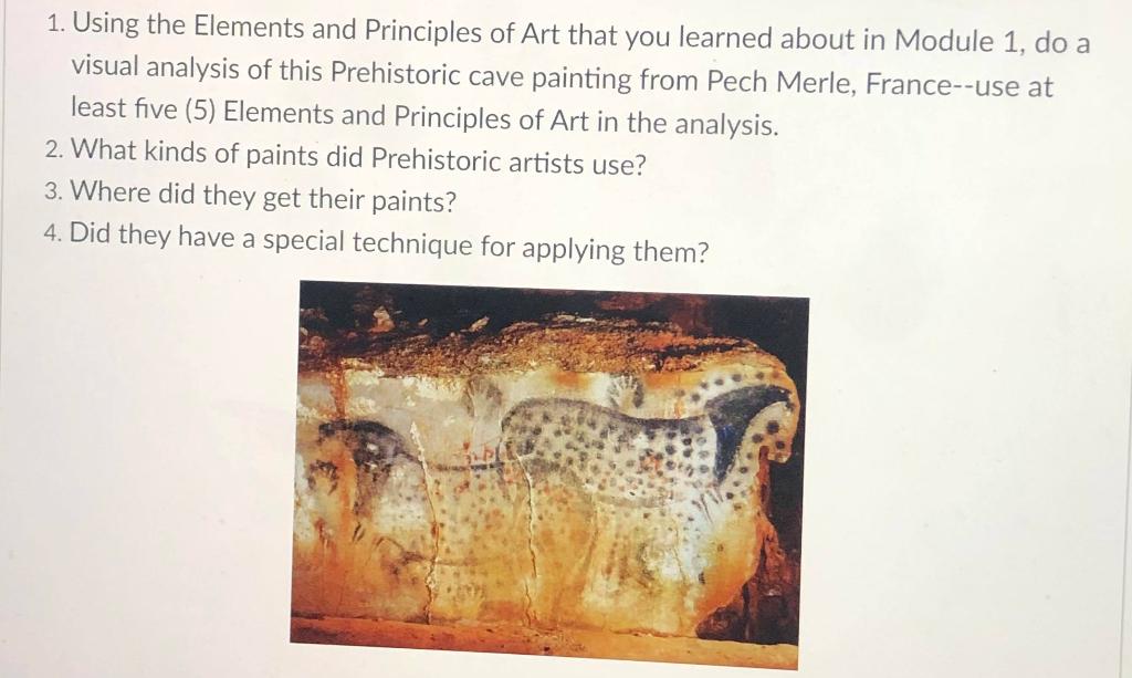 Solved 1. Using the Elements and Principles of Art that you | Chegg.com