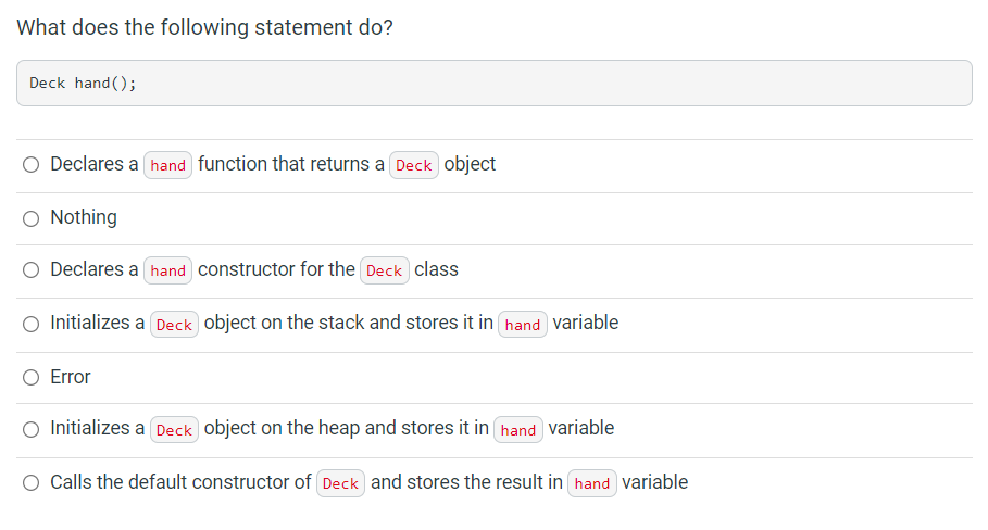 Solved If class has a single constructor that takes an | Chegg.com