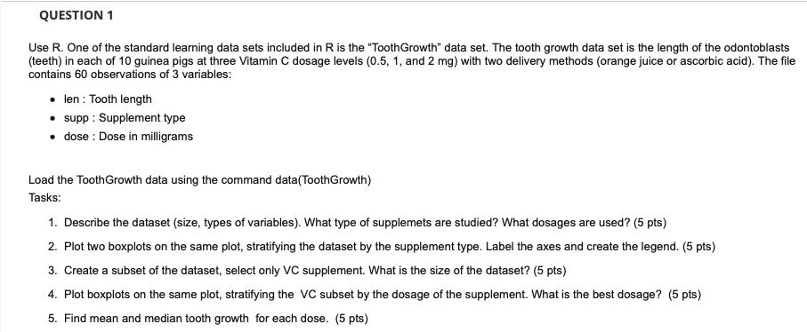 Solved Use R. One of the standard learning data sets | Chegg.com