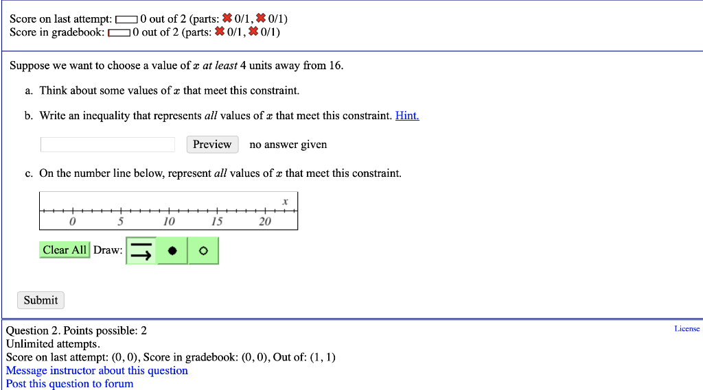 Solved 0 Score on last attempt: O Score in gradebook: O out | Chegg.com