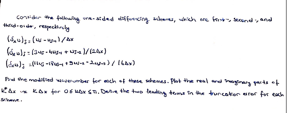 consider the following one-sided differencing | Chegg.com