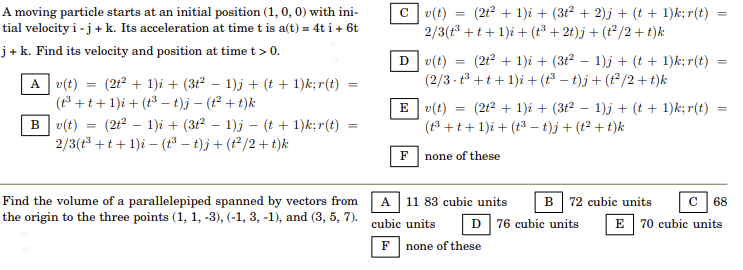 Solved A moving particle starts at an initial position | Chegg.com
