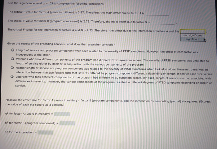 Solved 3. Measuring effect size for two-factor ANOVA Aa Aa | Chegg.com