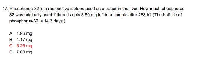 Solved Phosphorus-32 is a radioactive isotope used as a | Chegg.com