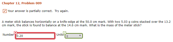 Solved A meter stick balances horizontally on a knife-edge | Chegg.com