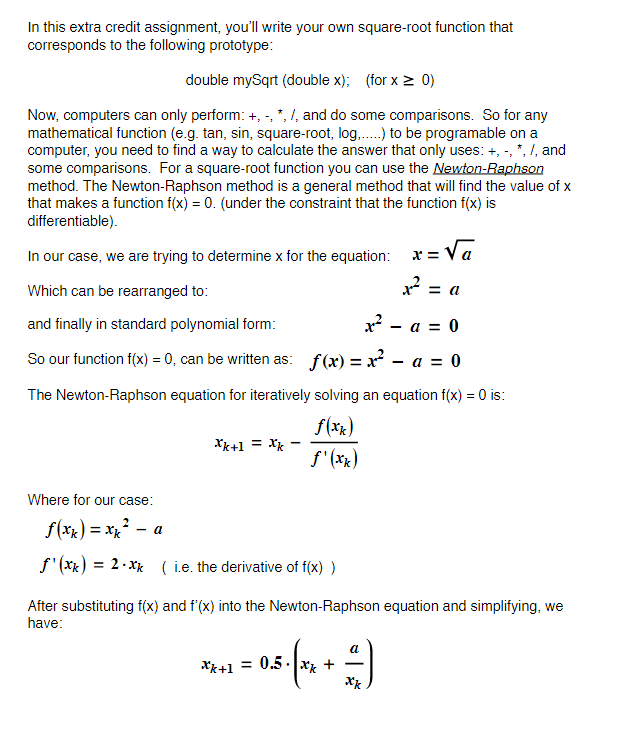 Solved In this extra credit assignment, you'll write your | Chegg.com