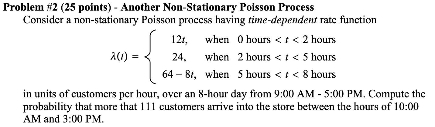 Solved Problem \#2 (25 points) - Another Non-Stationary | Chegg.com