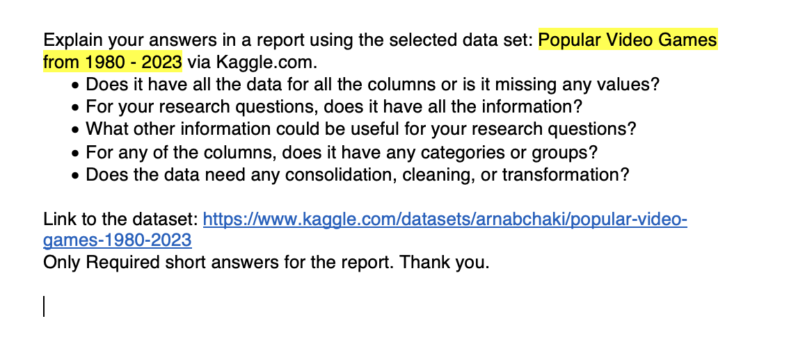 Solved Explain your answers in a report using the selected | Chegg.com