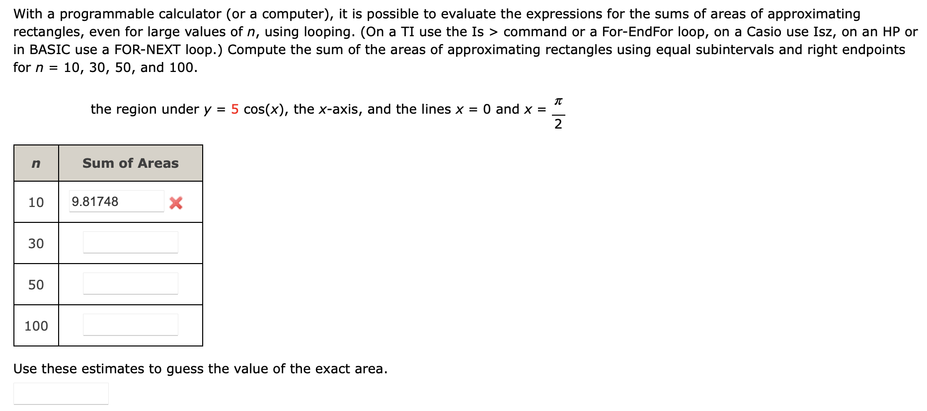 Solved With a programmable calculator (or a computer), it is | Chegg.com