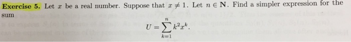 Solved Let x be a real number. Suppose that x notequalto 1. | Chegg.com