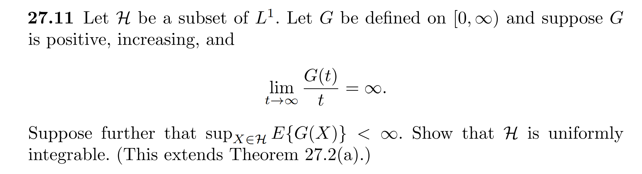 Solved Theorem 27.2. Let H be a class of random variables a) | Chegg.com