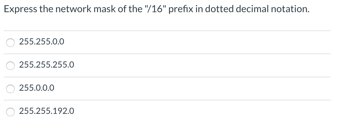 Solved Express the CIDR notation network mask "/22" in | Chegg.com