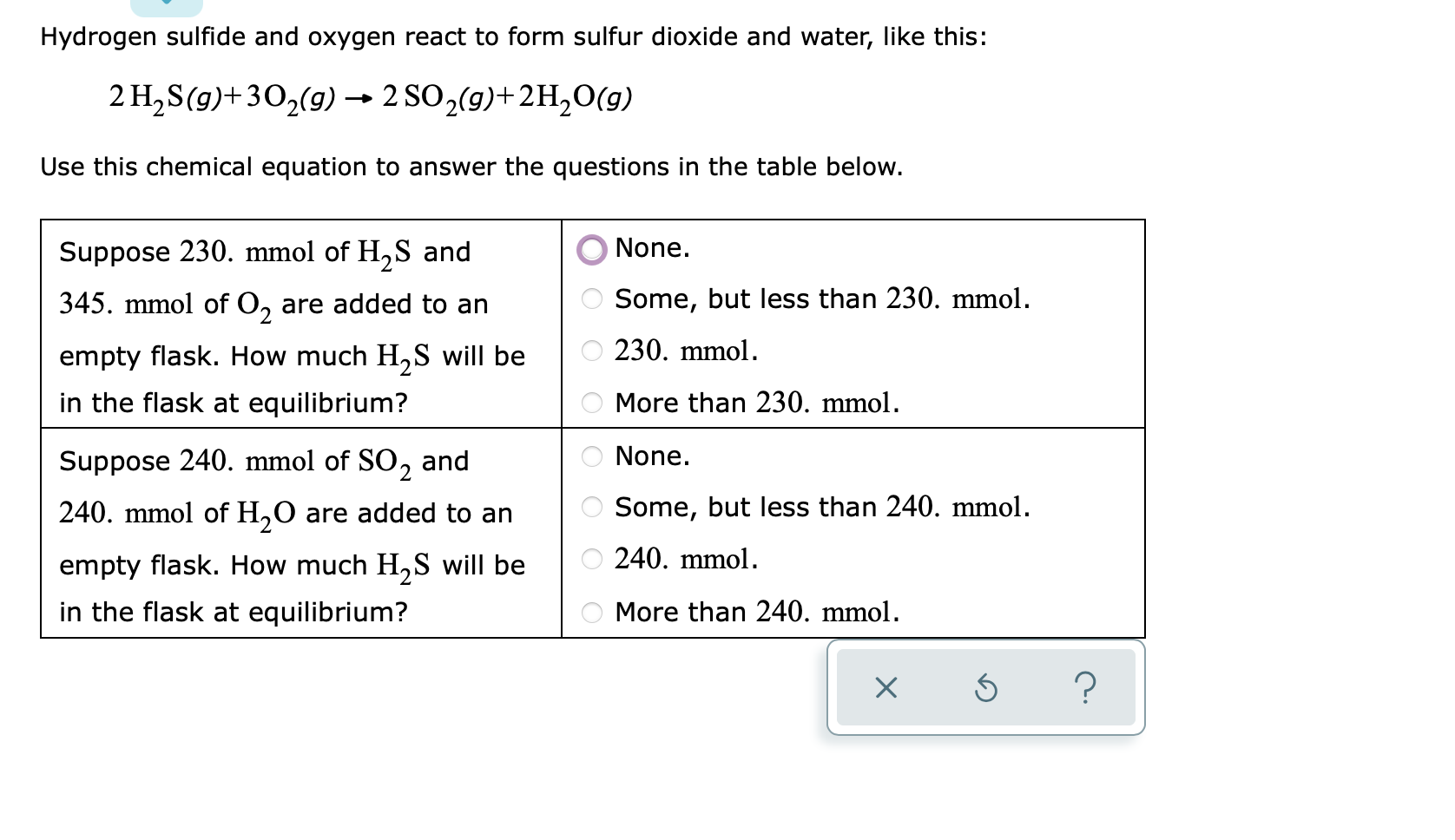 Solved Hydrogen sulfide and oxygen react to form sulfur | Chegg.com