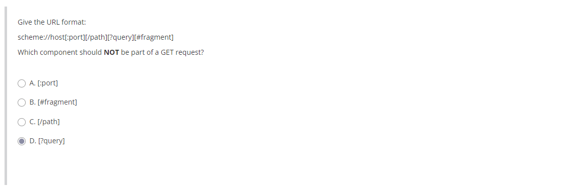 Solved Give the URL format: | Chegg.com