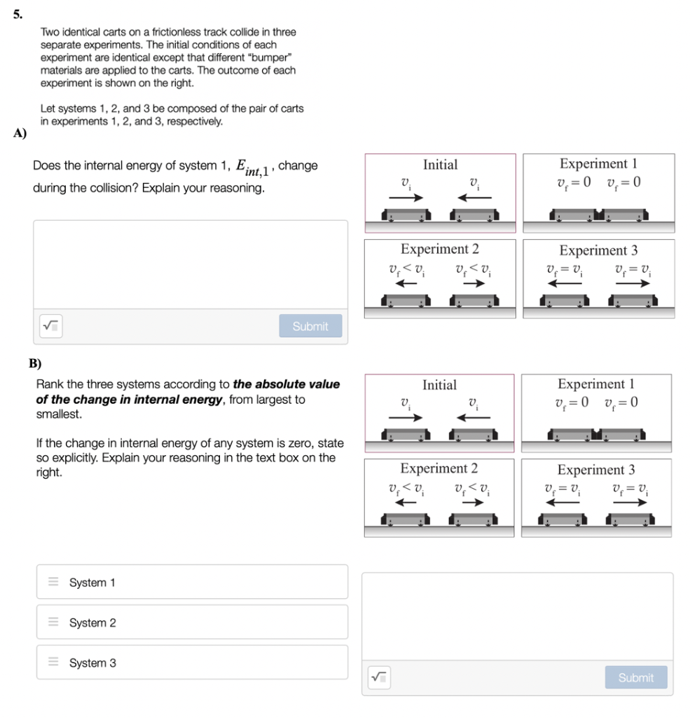 Solved 5. Two identical carts on a frictionless track | Chegg.com