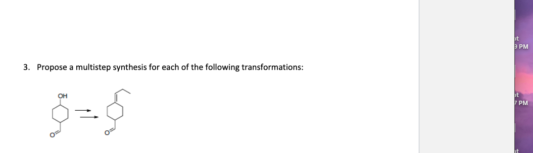 Solved 3. Propose a multistep synthesis for each of the | Chegg.com