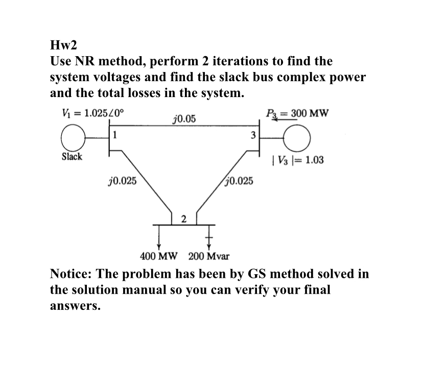 Solved Hw2 Use NR method, perform 2 iterations to find the | Chegg.com