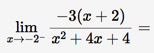 Solved limx→-2--3(x+2)x2+4x+4= | Chegg.com