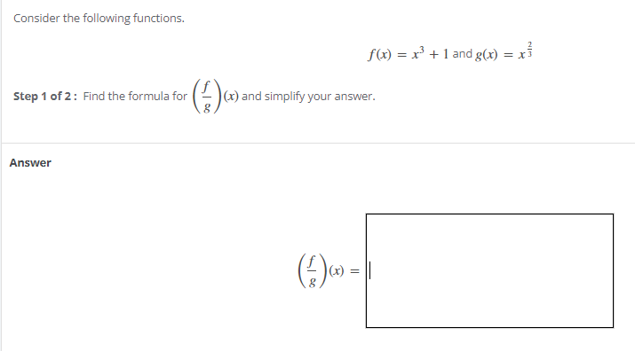 Solved Consider the following functions. f(x)=x3+1 and | Chegg.com