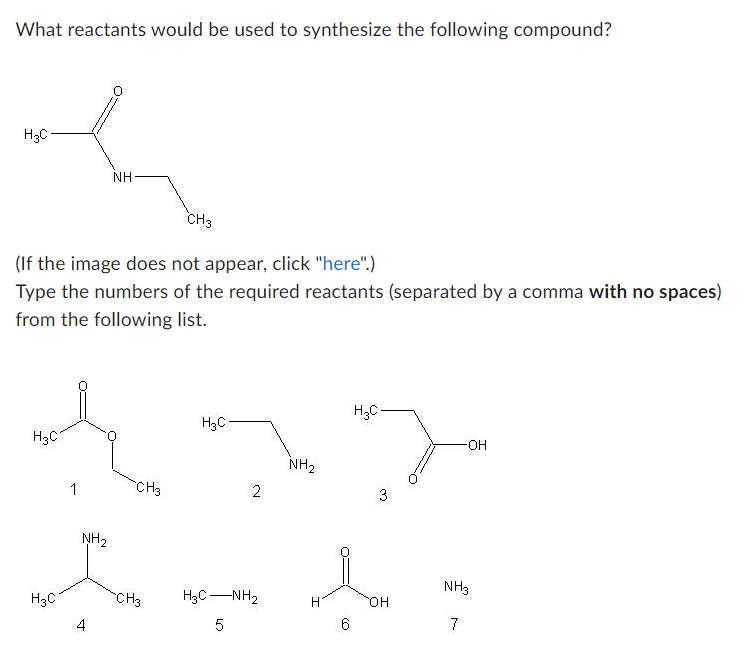 Solved What reactants would be used to synthesize the | Chegg.com