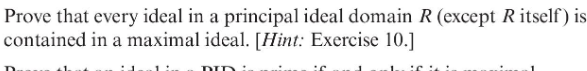 Solved Prove that every ideal in a principal ideal domain R | Chegg.com