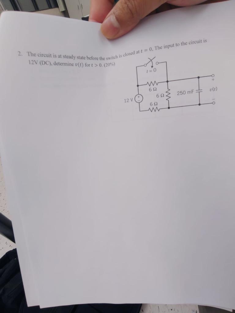 Solved 2. The circuit is at steady state before the switch | Chegg.com