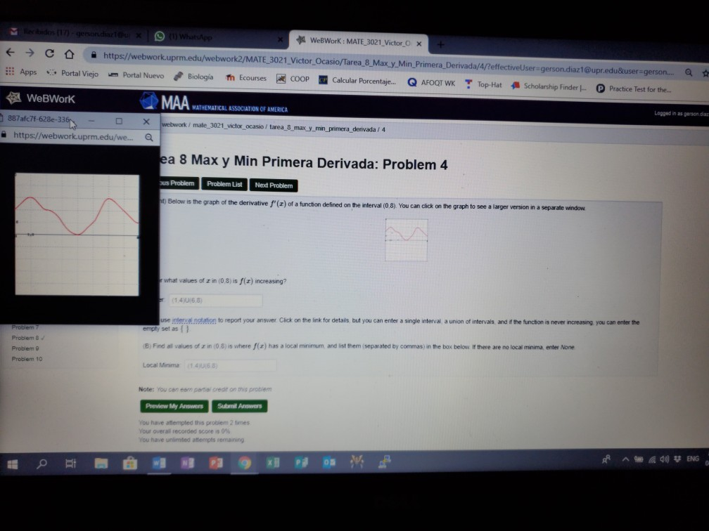 Solved WeBWork: MATE 3021 Victor Ox+ | Chegg.com