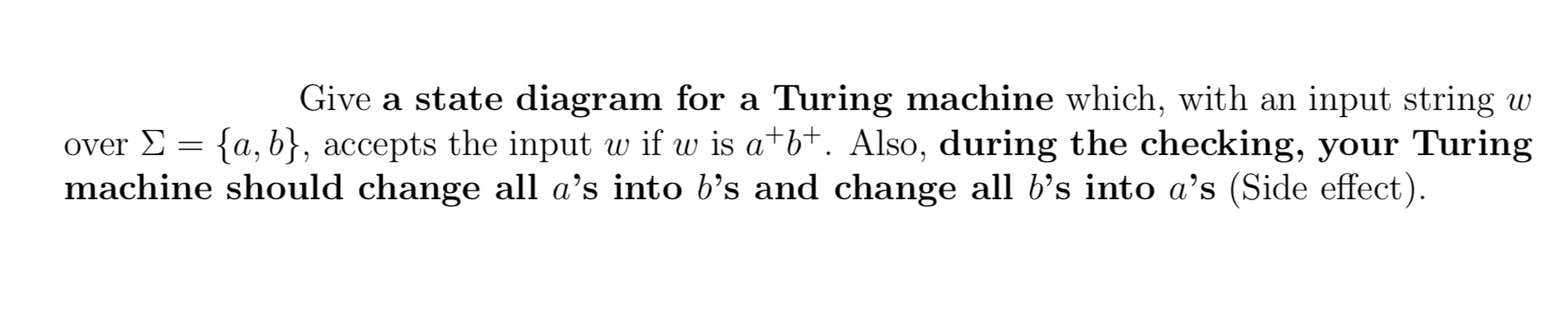 Solved Give a state diagram for a Turing machine which, with | Chegg.com