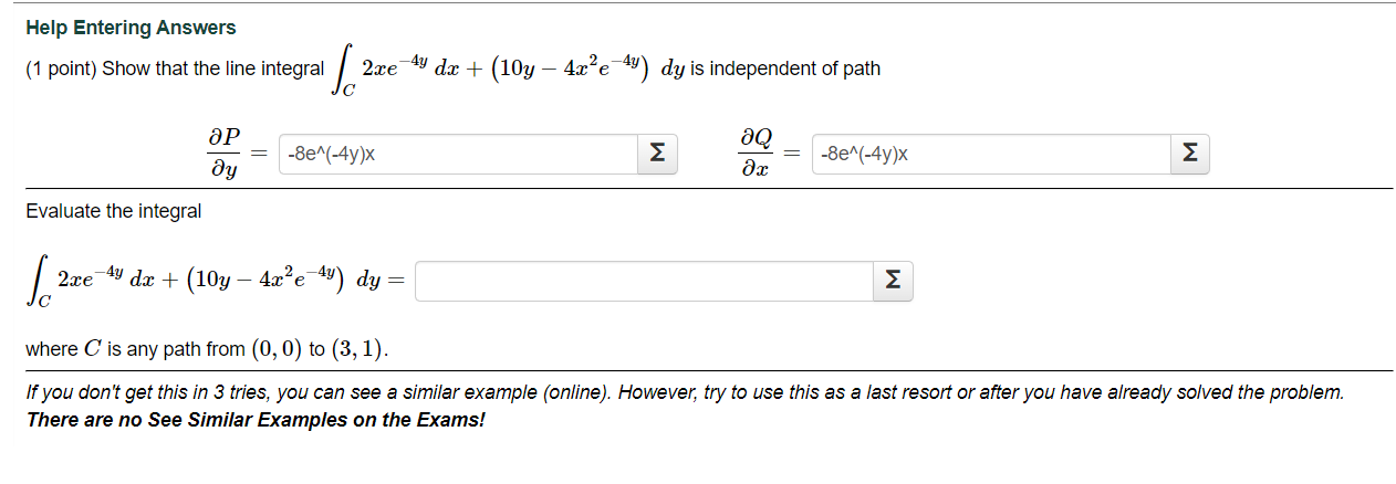Solved (1 point) Show that the line integral | Chegg.com